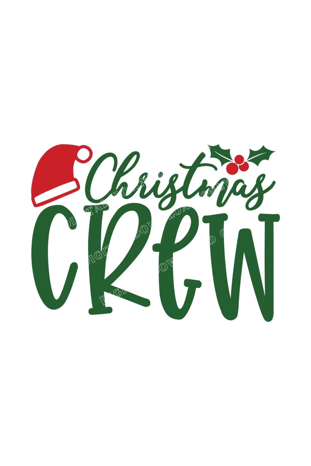 Christmas Crew SVG Vector Cut File for Cricut Christmas Crew Clip Art ...