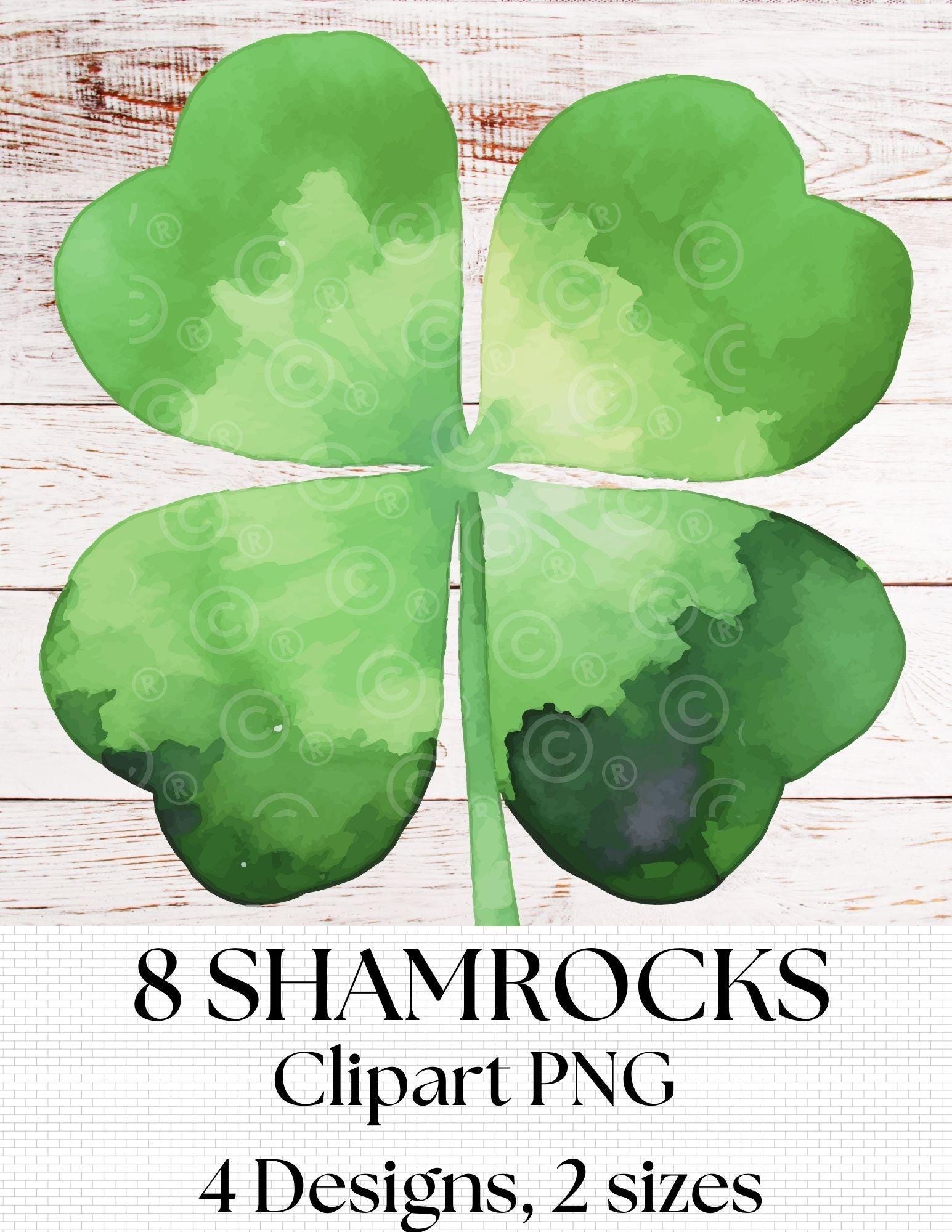 Shamrocks PNG, Shamrock Clipart, Clover PNG Bundle, St Patricks Day PNG ...