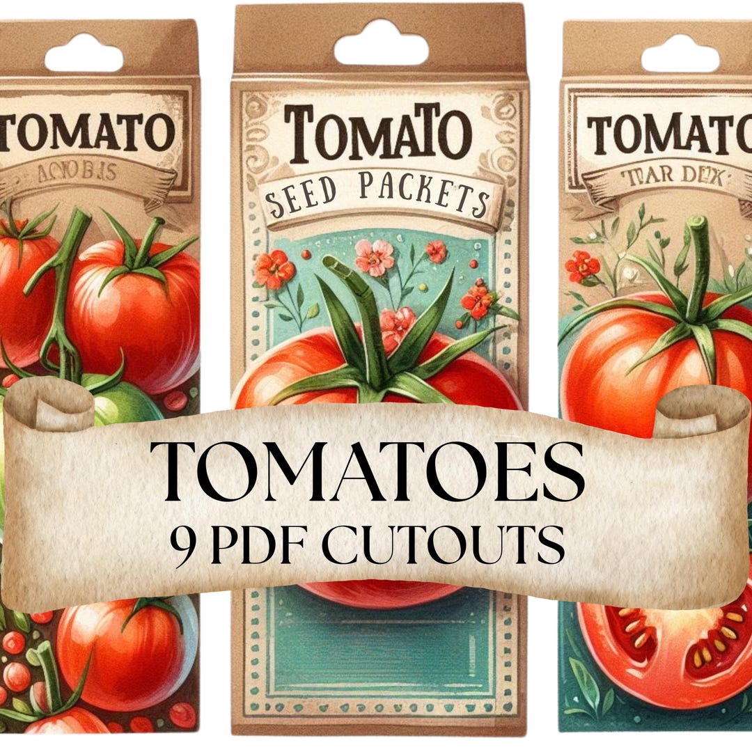 Tomato Cutouts PDF, Tomato Printables, Tomato Print Art, Scrapbooks ...