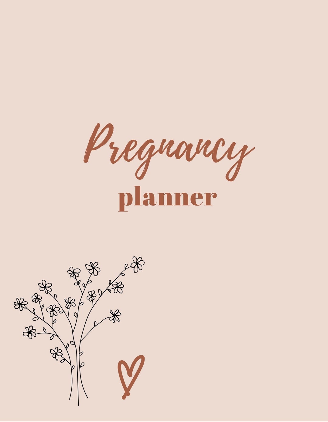 Printable Pregnancy Planner Pregnancy Journal Countdown Calendar for ...