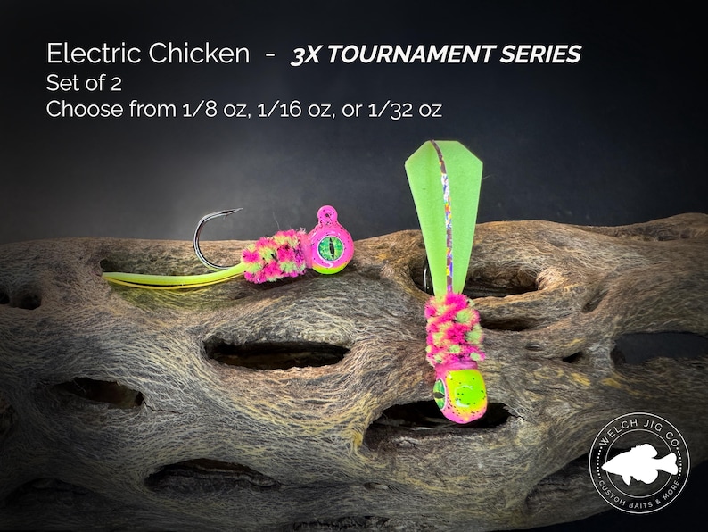 3X Tournament Series: Electric Chicken Crappie Jigs - Etsy