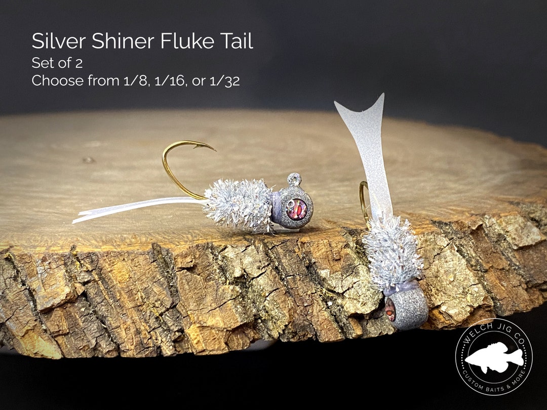 Fluke Tail: Silver Shiner Crappie Jigs - Etsy