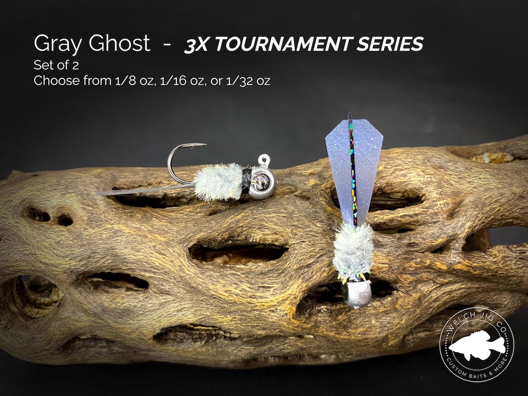 3X Tournament Series: Gray Ghost Crappie Jigs With Silicone Tail - Etsy