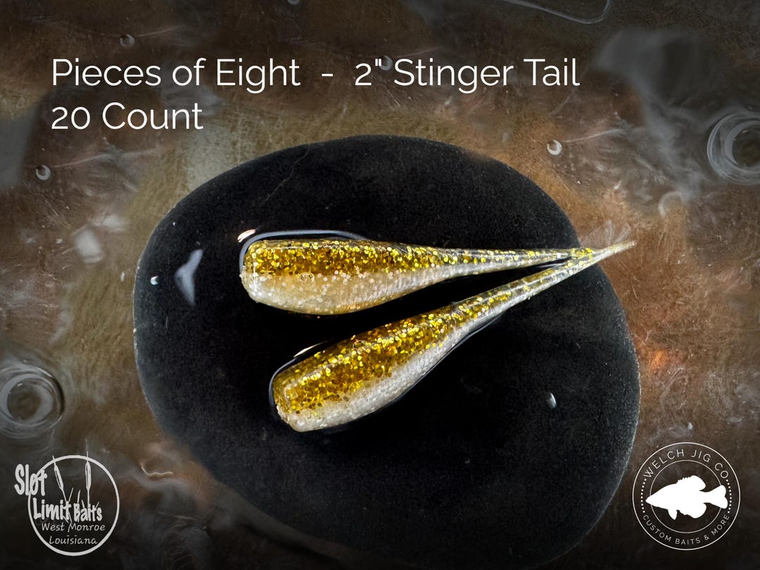 Soft Plastic: 2" Stinger Tail Pieces of Eight Crappie Baits - Etsy