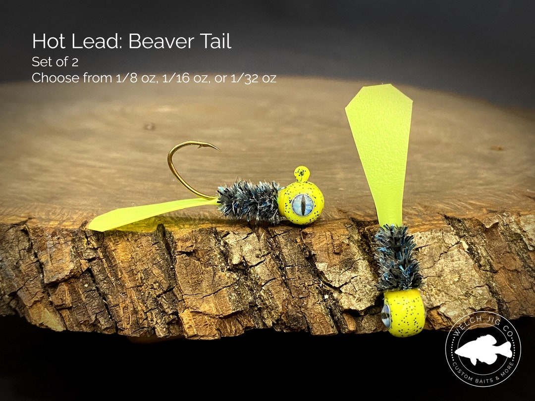 Hot Lead: Beaver Tail Crappie Jigs - Etsy