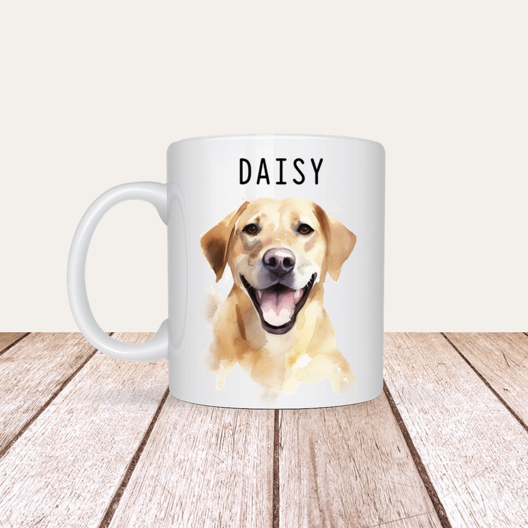 Custom Dog Mug From Photo, Personalized Dog Watercolor Mug, Dog Lover ...