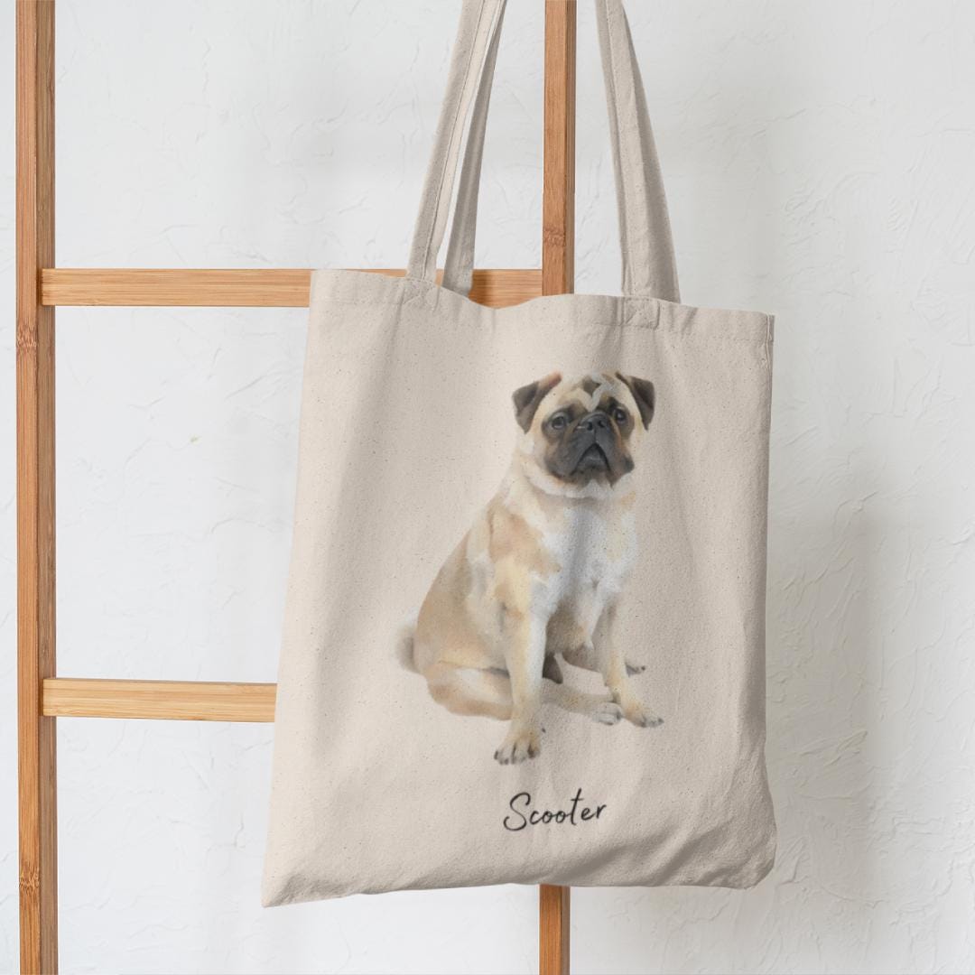 Custom Pet Tote Bag, Personalized Dog and Cat Tote, Pet Lover Handbag ...