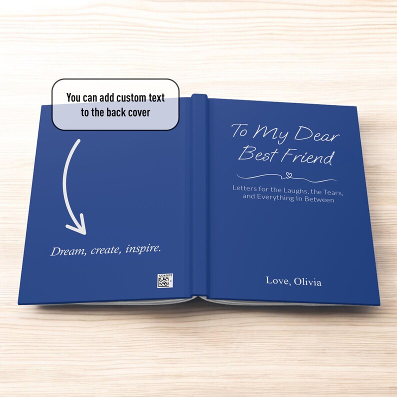 To My Dear Best Friend, Letters to My Best Friend Journal, Custom Name ...