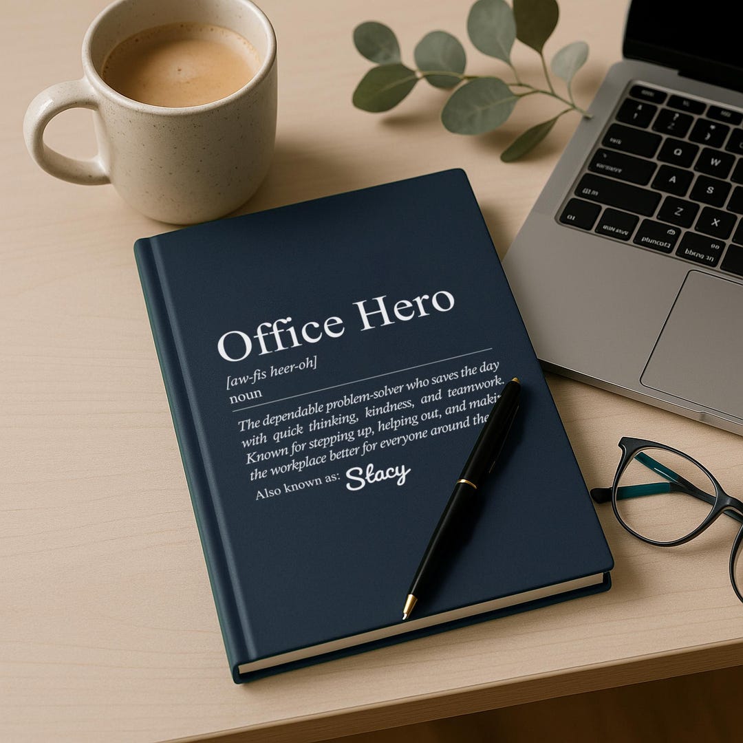 Personalized Office Hero Journal, Custom Coworker Appreciation Gift ...