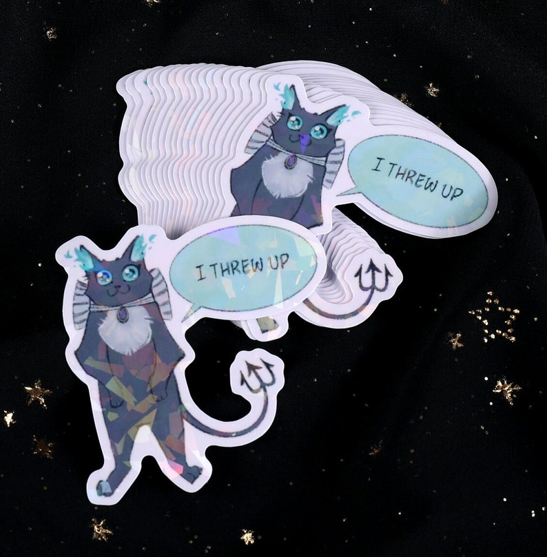 Twst - Grim Holographic Stickers - Etsy