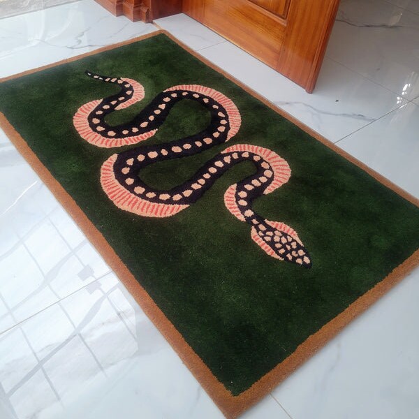 Large Snake Area Rug - Etsy