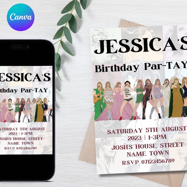 Swiftie Birthday Invitation - Etsy