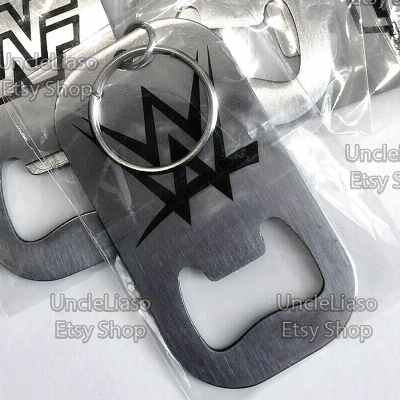 Beer Bottle Opener Keychain WWF WWE Logo Brand New Wrestling Souvenir ...