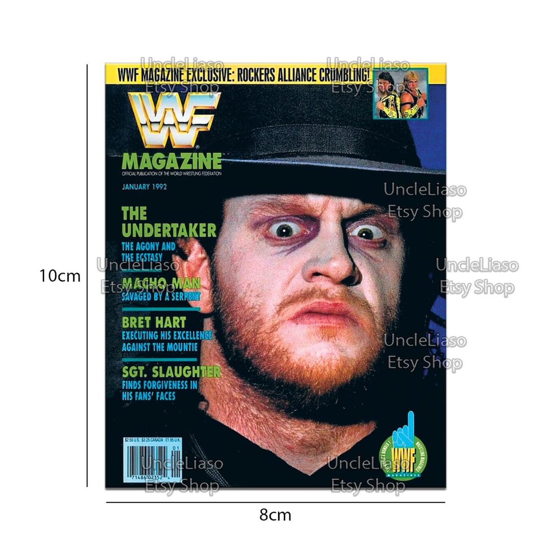 The Undertaker Magnet 8x10cm Souvenir WWF Magazine Cover 1992 Photo ...