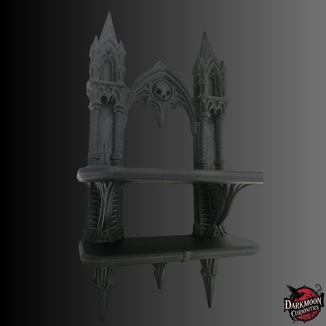 Gothic Vampire Shelf – 2 Tier 3D Printed Wall Shelf – Occult Gothic ...