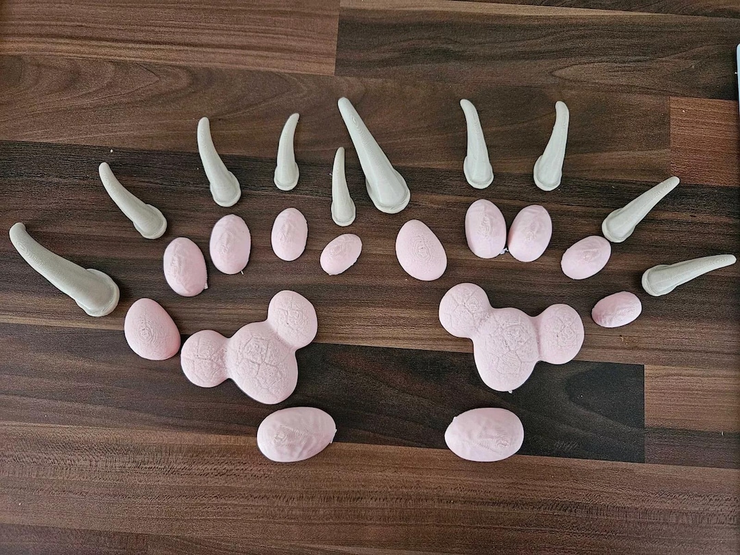 Cosplay 3D Printed Claws & Paws Fursuit Claw Set Realistic Accessories ...