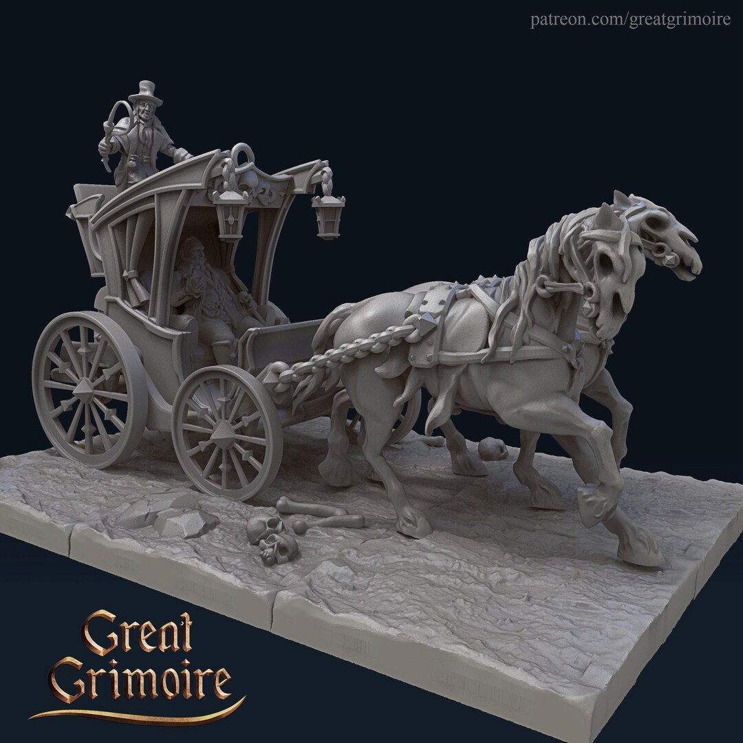 The Chariot 3D Printed Resin Model Ideal for Dnd, RPG, Table Top Gaming ...