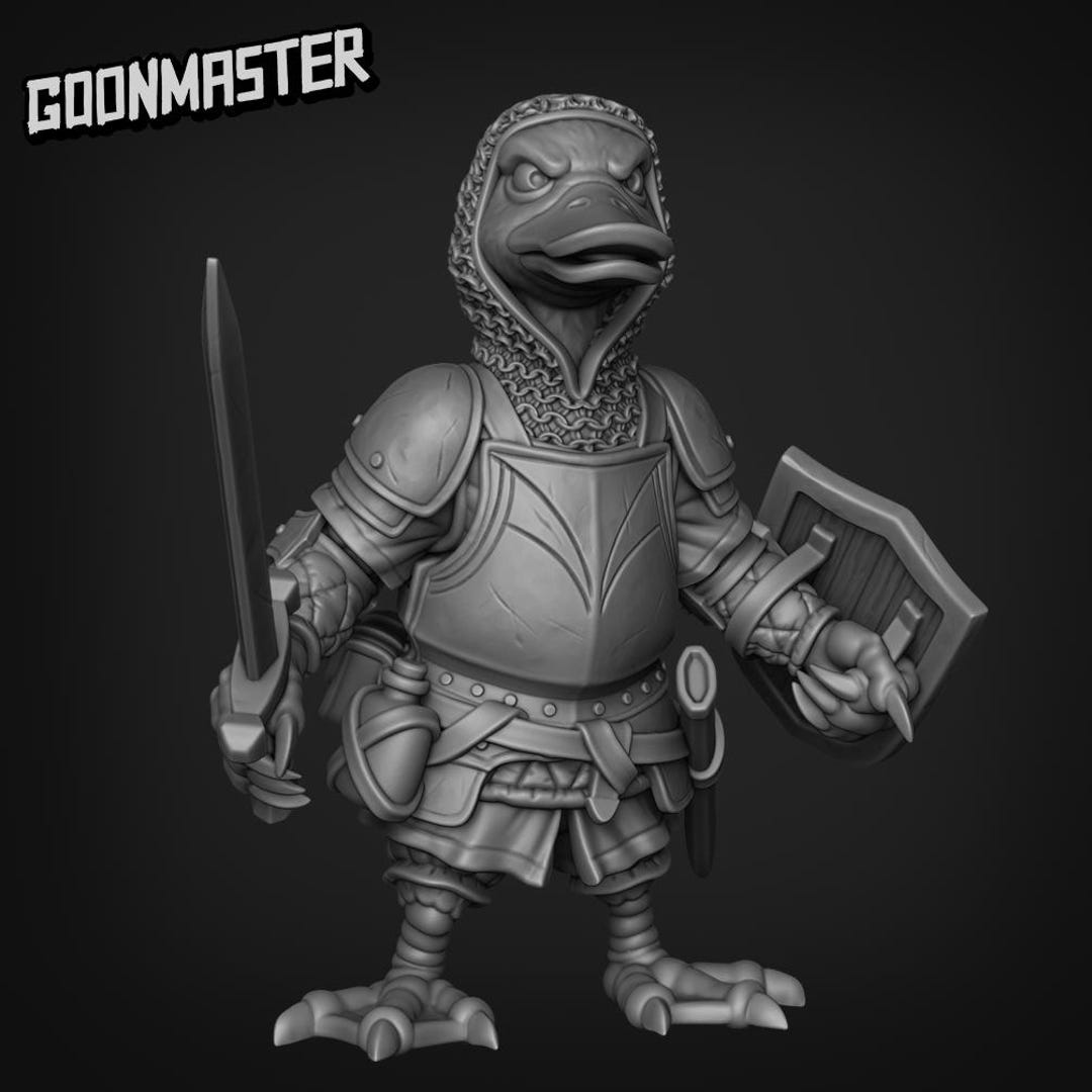 Duckfolk Knight/paladin Miniature for Dungeons & Dragons – Highly ...