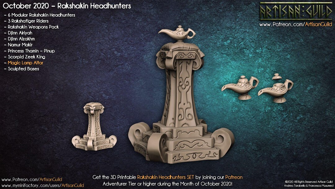 Magic Lamp Altar Premium Dnd Decor Prop Miniature Figure Figurine 32mm ...
