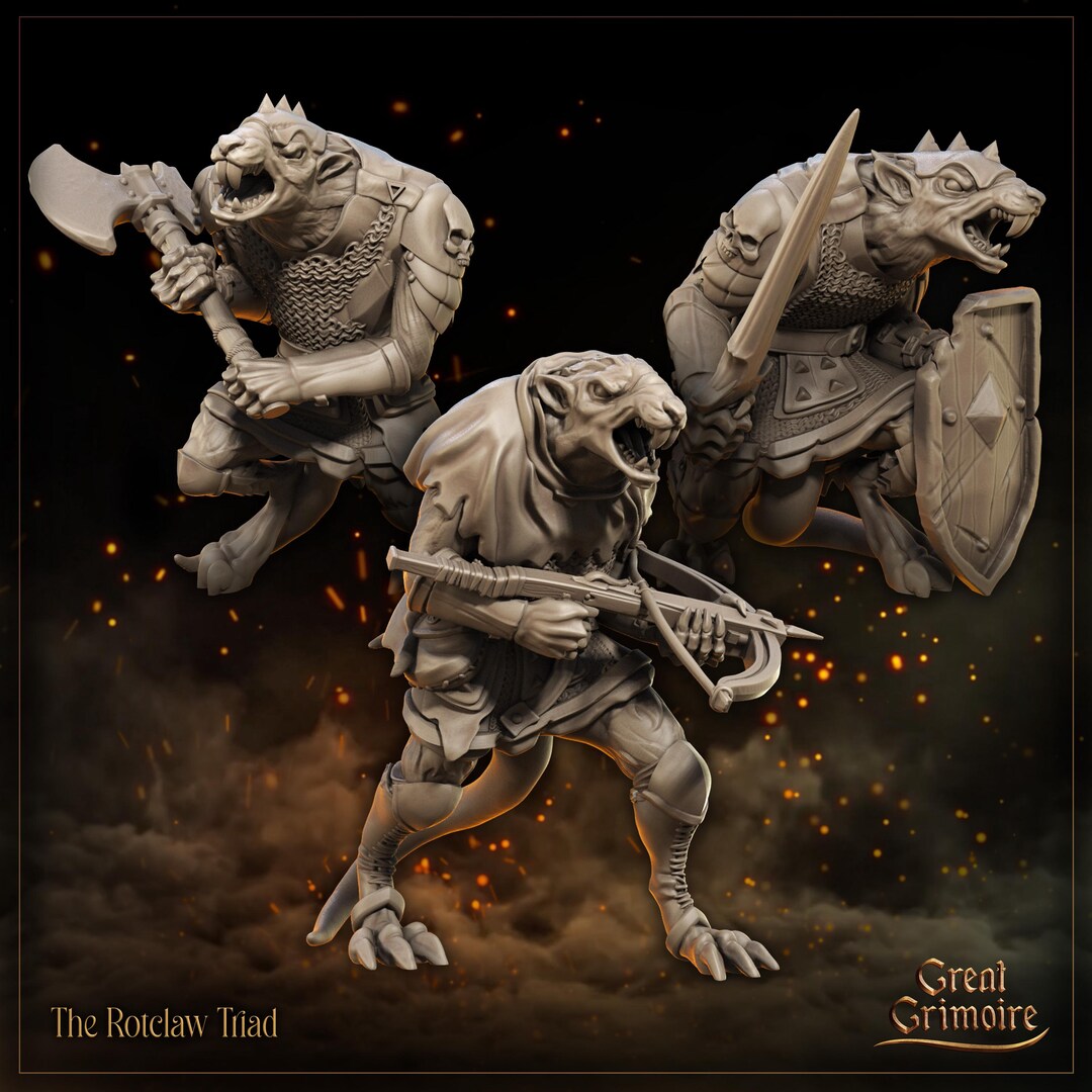 The Rotclaw Triad Character Miniature Tabletop Rpgs, Dnd, Wargames ...