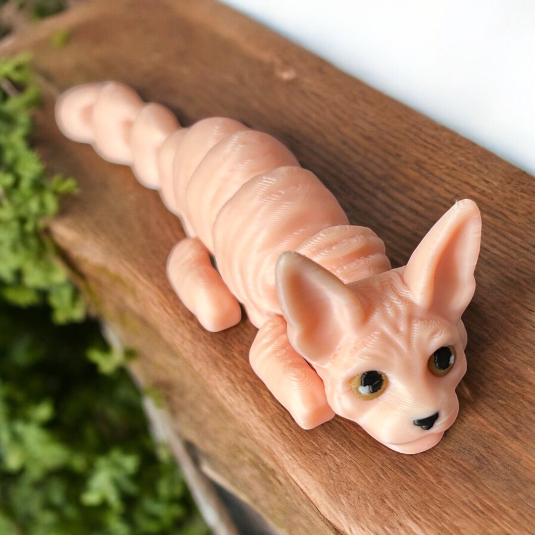Sphynx Cat 3D Printed Fidget Toy Unique Hairless Cat Gift & Decoration ...