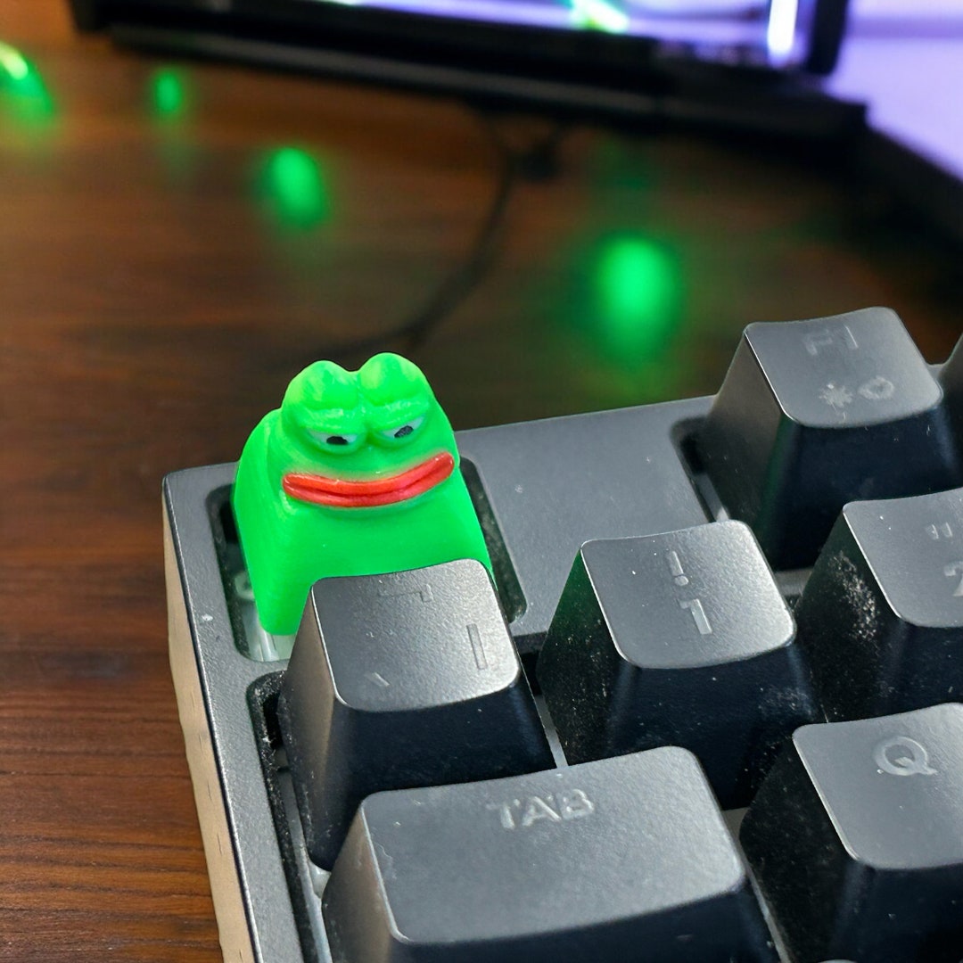 Pepe Keycap Twitch Mechanical Keyboard Pog Decoration Easy Fit Novelty ...