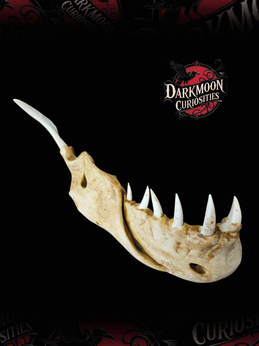 Bone Devil Skull Mandible | 3D Printed Horror Prop | Hand Painted ...