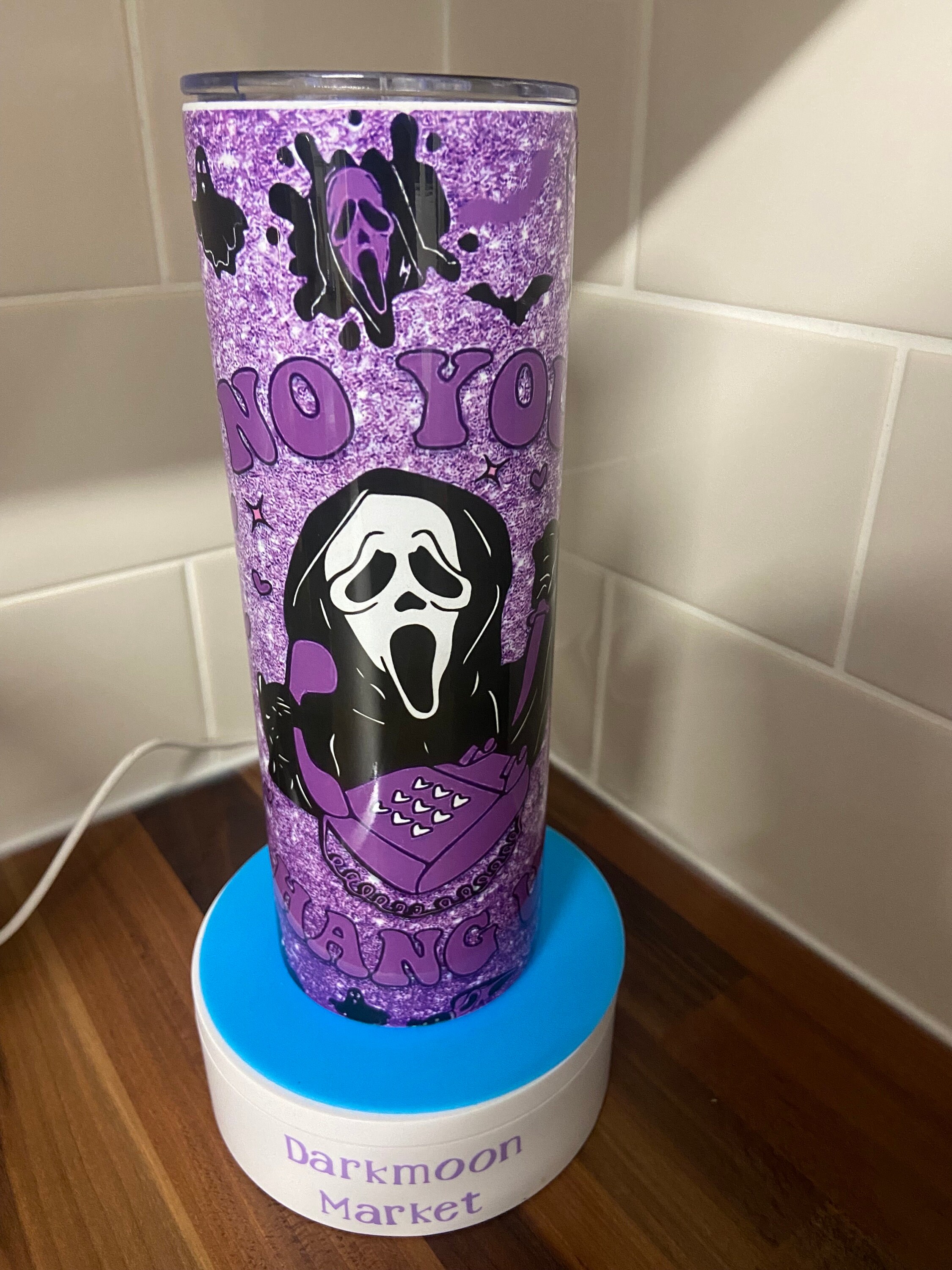 Scream Ghostface Pink 20oz Tumbler Scary Movie Cup Mug No You Hang up ...