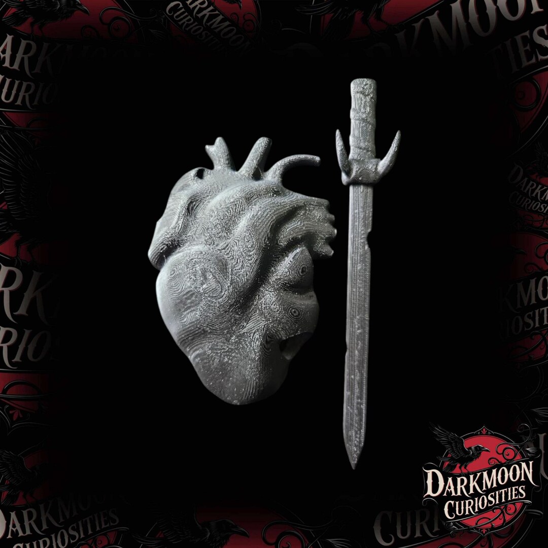 3D Printed Bleeding Heart Hair Pin: Gothic Romantic Accessory - Etsy