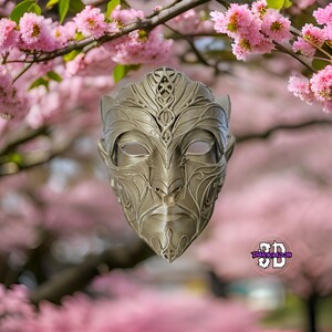 Dark Elf Mask 3D Printed Elven Mask for Cosplay Fantasy & Horror ...