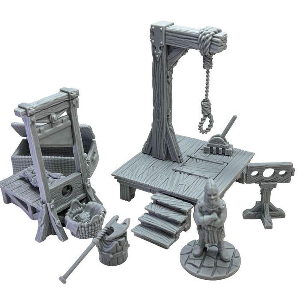 Execution Day Miniature Diorama | Grim Medieval Scenery | Dnd Gallows ...
