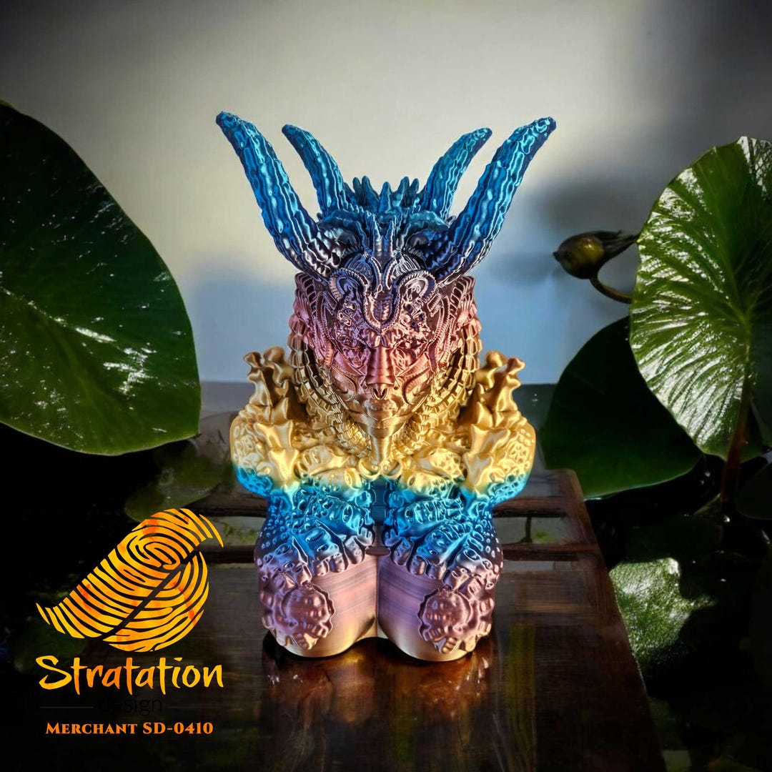 Felyra Succubus Cyborg Bust 3D Printed Metallic Decor, Unique Fantasy ...