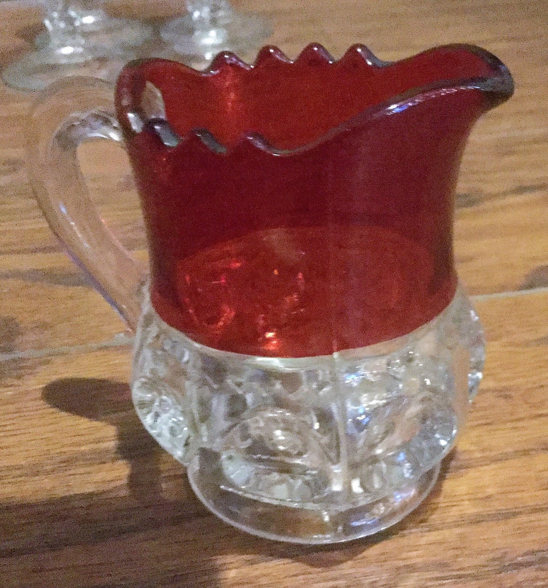 Creamer King's Crown Ruby Flash Discontinued Piece Made From 1914 - Etsy