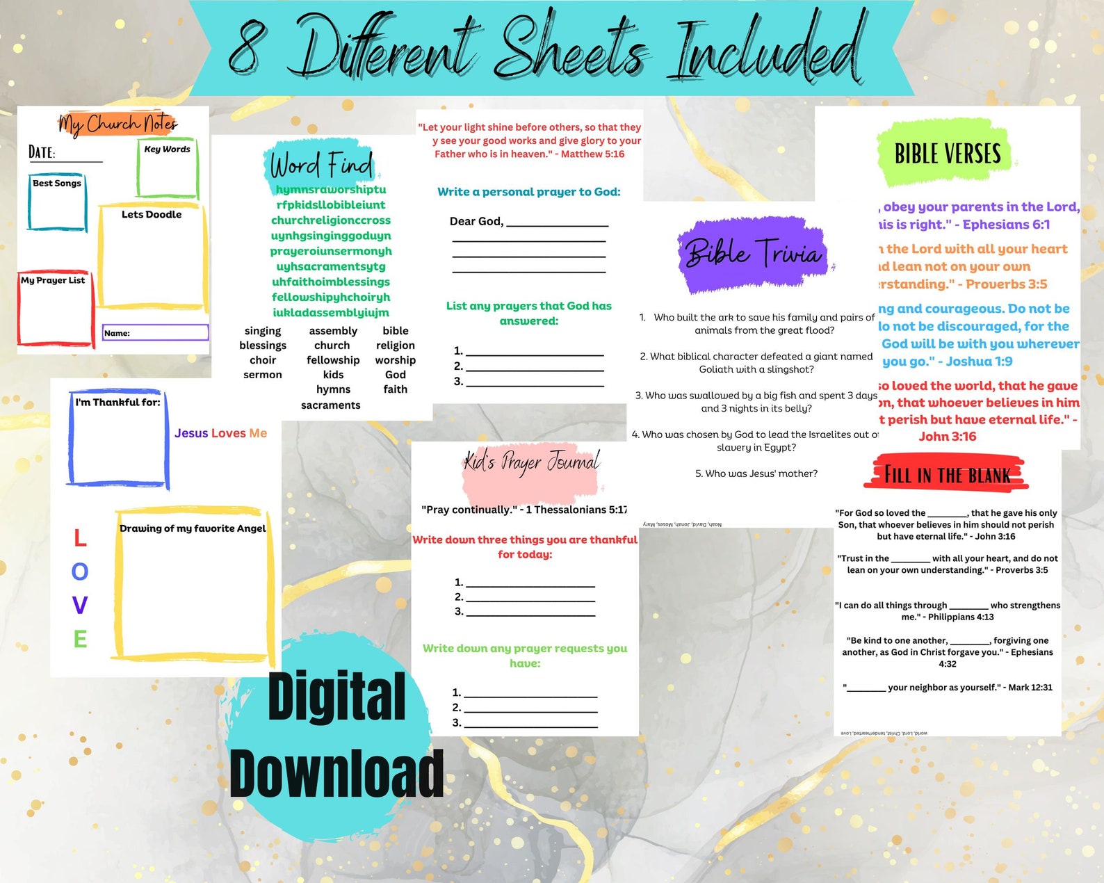 Worship Notes for Kids Printable Sermon for Kids Lesson Children's ...