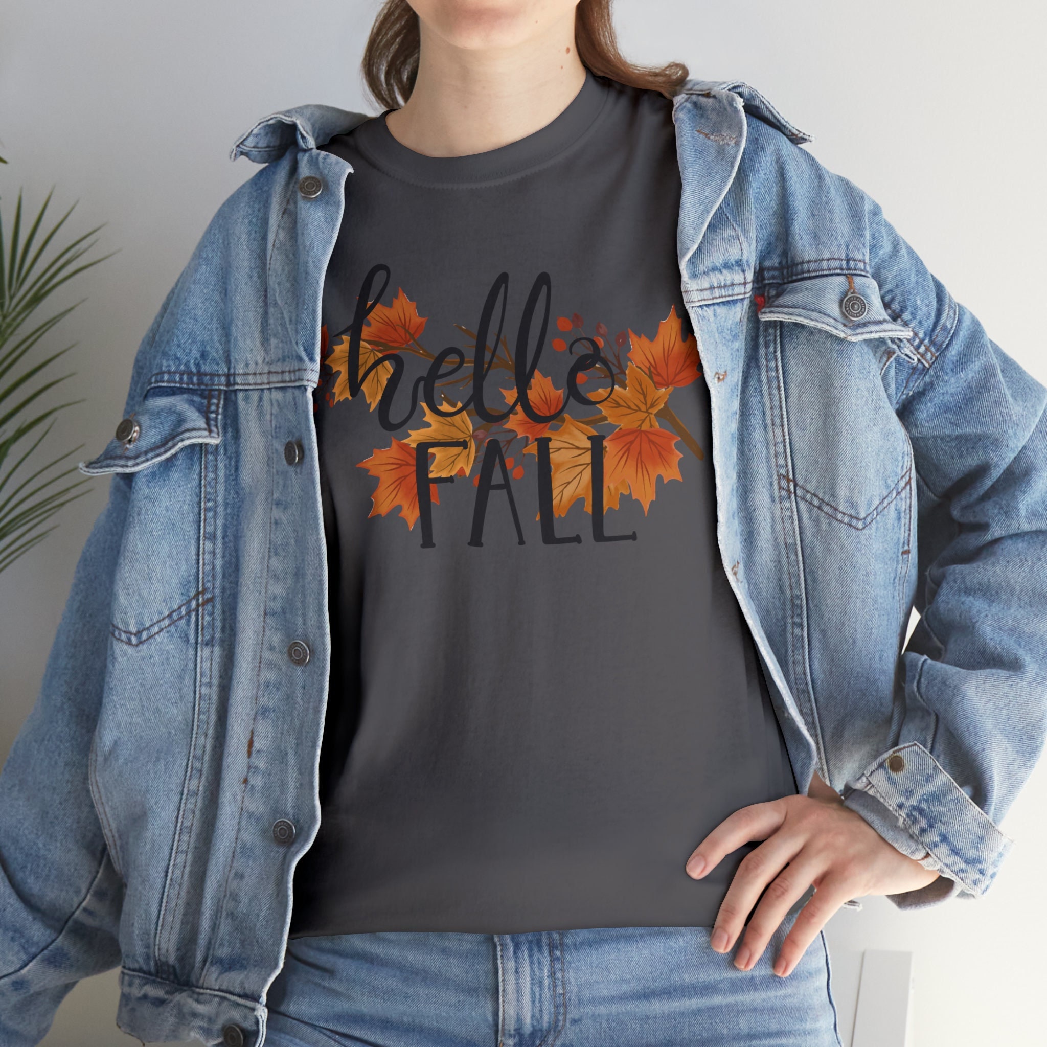 Hello Fall Tshirt Fall Shirt Seasonal Shirt Designer - Etsy