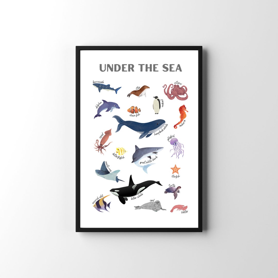 Under the Sea Poster - Digital Print / Instant Download. Sea, Ocean ...