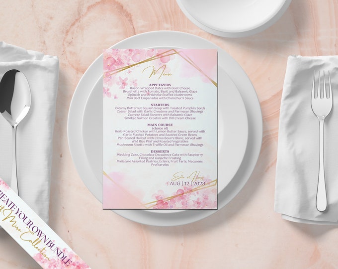 BELLE Printable Welcome Sign Template, Black and Gold, Geometric Design, Welcome Sign Template ...