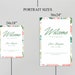 ELLA Printable Wedding Welcome Sign Template, Pink Summer Flowers ...