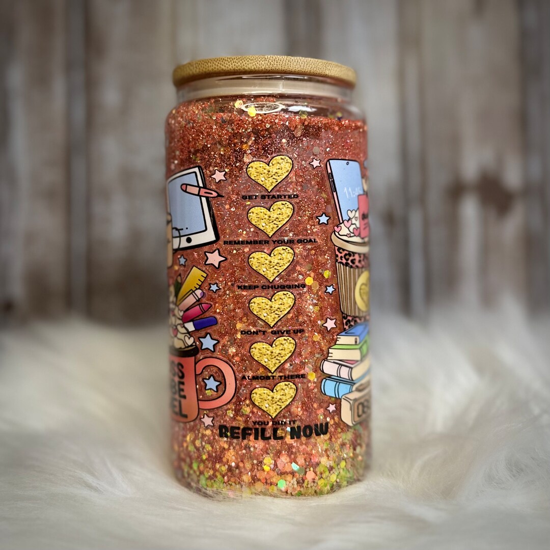Snow Globe Glitter Glass Libby Tumbler. - Etsy