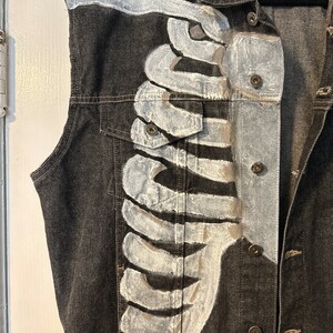 Hand Painted Rib Cage Skeleton Vest Size XL - Etsy