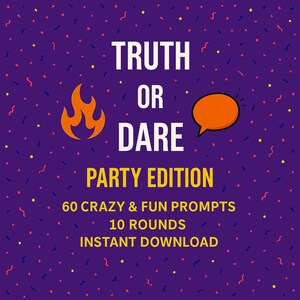 Truth or Dare Printable Party Game – Fun Icebreaker for Teens, Adults ...