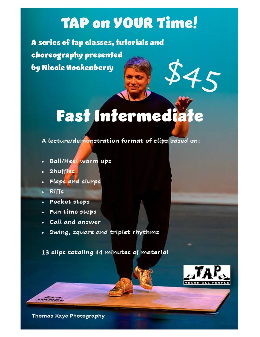 Tap Dance Gift, Tap Dance Class, Gift for Tap Dancer, Learn to Tap ...