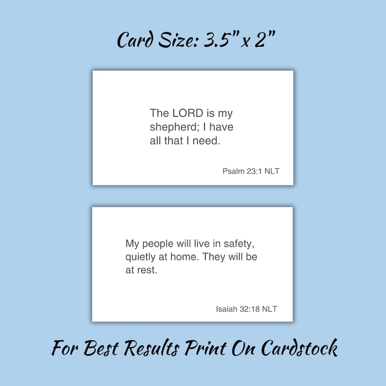 30 Printable Bedtime Scripture Cards | Minimalist Scripture Cards ...