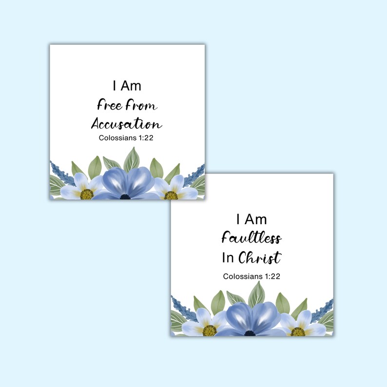 Identity in Christ Affirmation Cards Printable Scripture Cards I Am ...