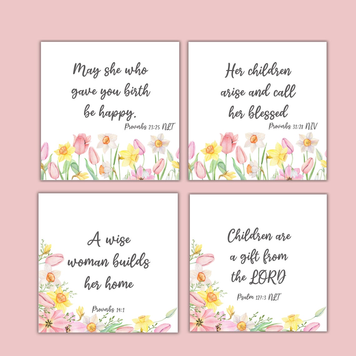 12 Printable Mothers Day Scripture Cards | Mothers Day Bible Verse ...