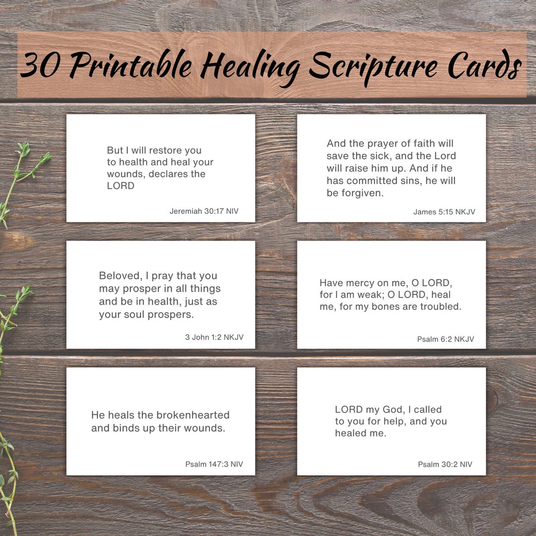 30 Healing Scripture Cards Minimalist Healing Scripture - Etsy