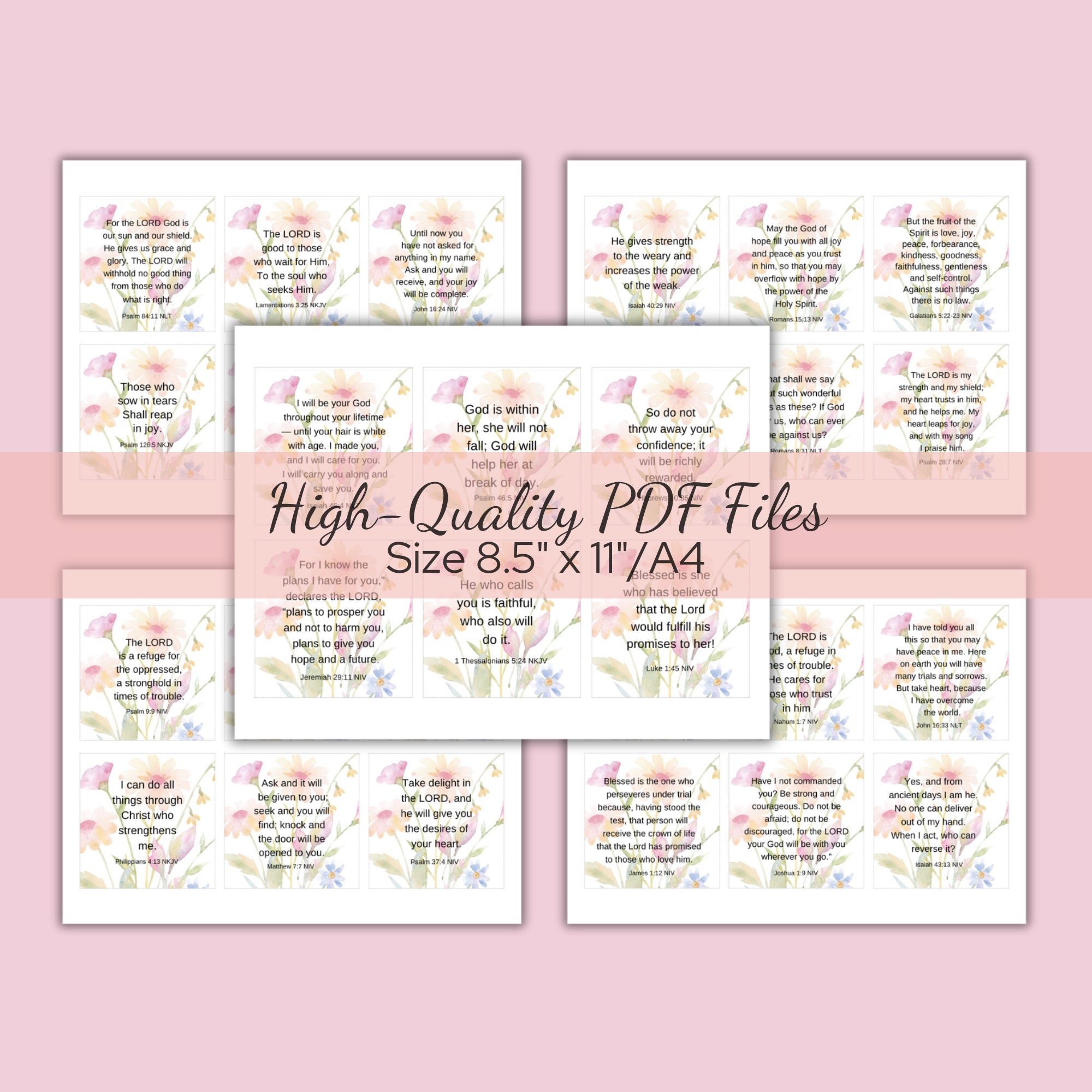30 Printable Scripture Cards for Encouragement| Bible Verse Cards ...