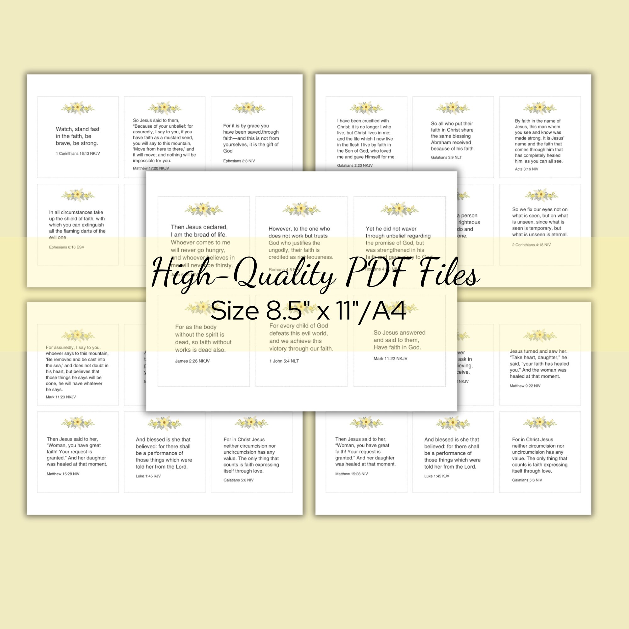 30 Printable Scripture Cards to Grow Your Faith| Bible Verse Cards ...
