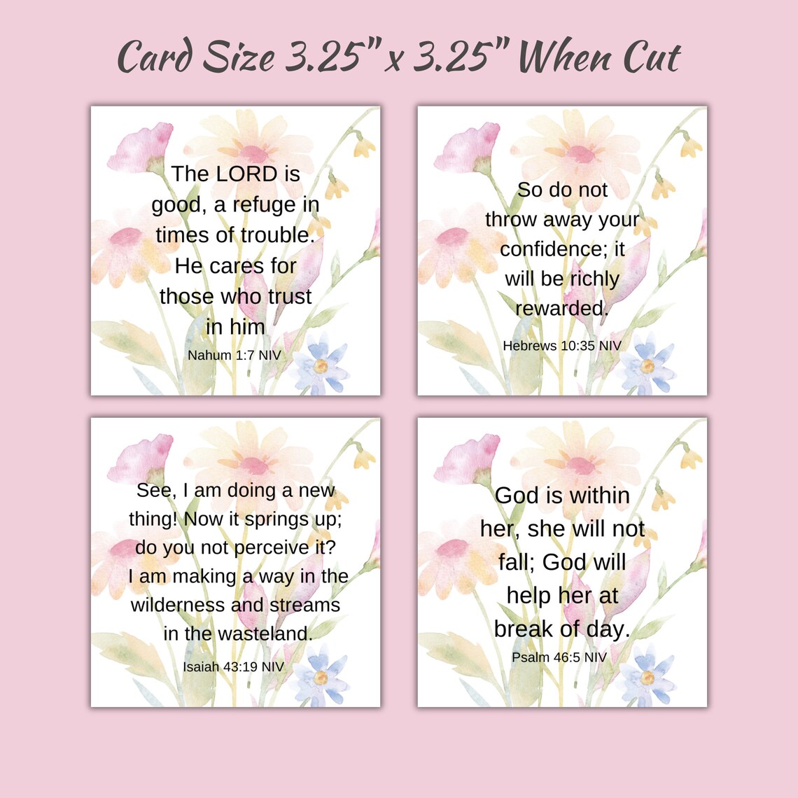 30 Printable Scripture Cards for Encouragement | Inspirational Bible ...