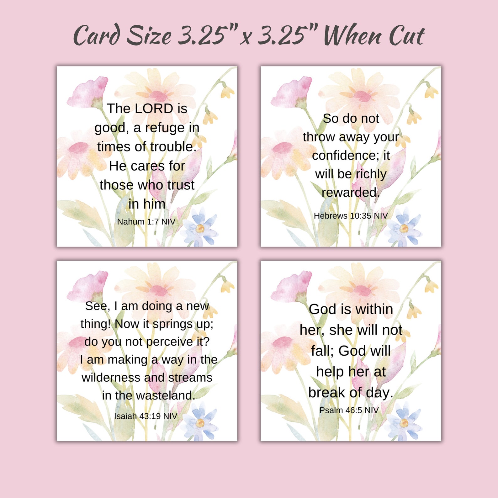 30 Printable Scripture Cards for Encouragement| Bible Verse Cards ...